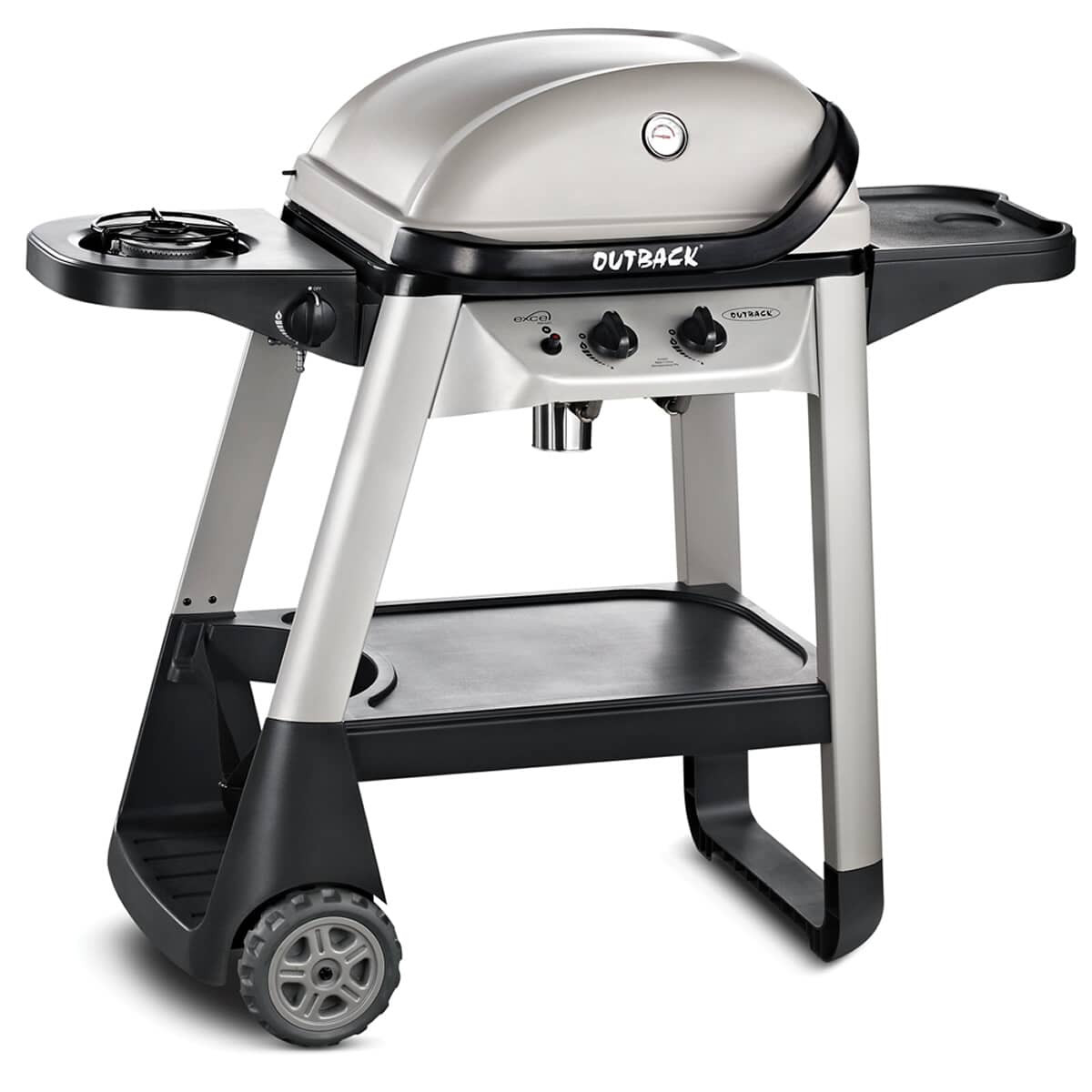 Outback Excel Onyx 310 2 Burner Gas BBQ Silver (370632) - BBQ World