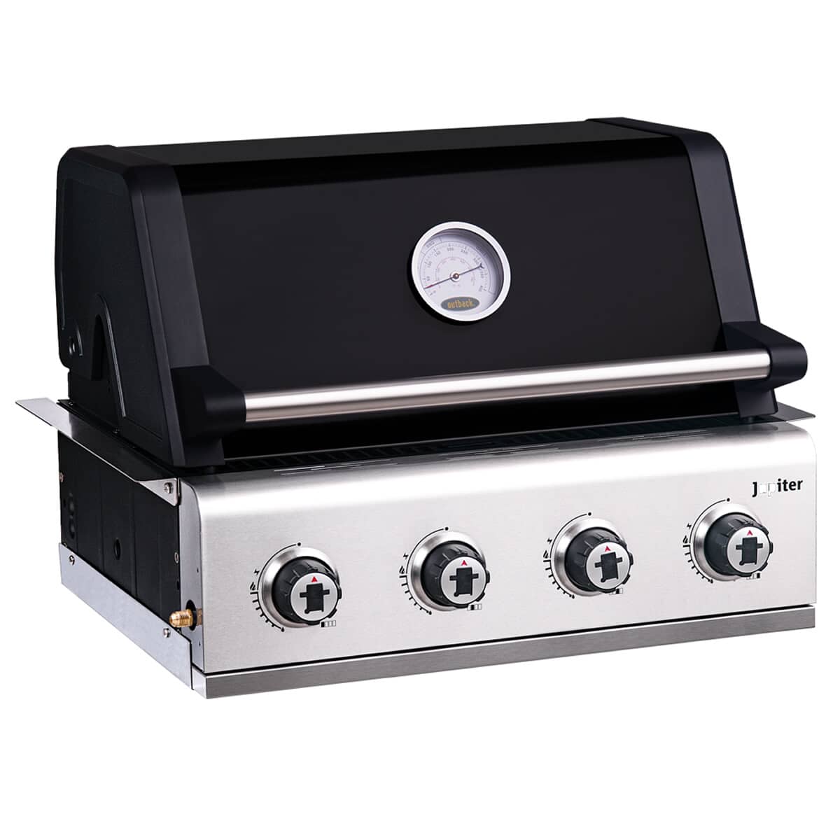 Outback Jupiter 4 Burner Hybrid Gas and Charcoal Built in BBQ Black ...
