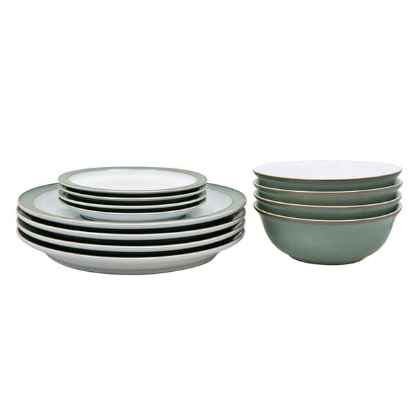 Denby Regency Green 12 Piece Boxed Set - (002041958) - eCookshop