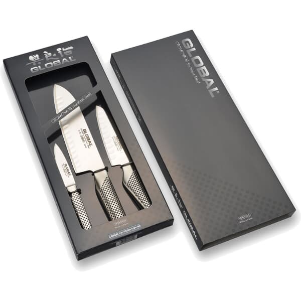 Global 3 Piece Santaku Knife Set - (G804690) - eCookshop