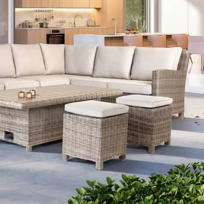 Kettler Palma Signature Stool Oyster 001151 3310 Garden Furniture World