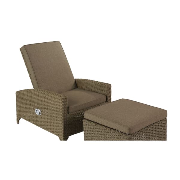 Hartman Madison Recliner And Footstool Sepia/Henna (Brown Rattan ...