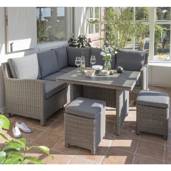 Kettler Palma Mini Corner Set Rattan (Slat Top Table) - (0193335-2100C ...