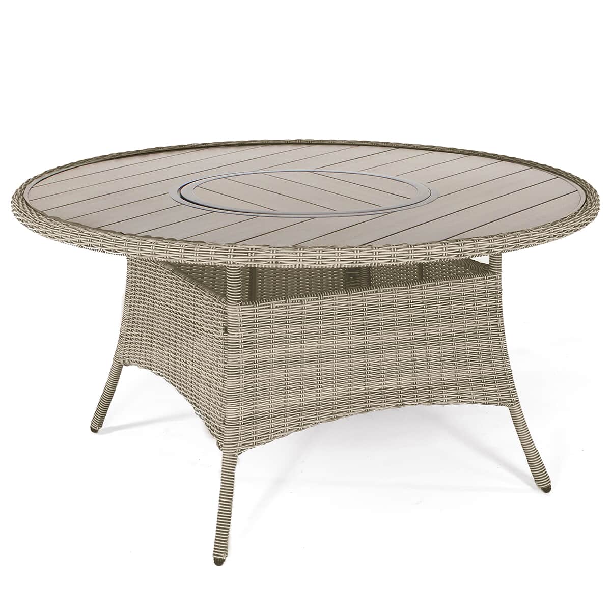 Kettler Palma Dining 140cm Round Table Oyster with Aluminium Hand ...