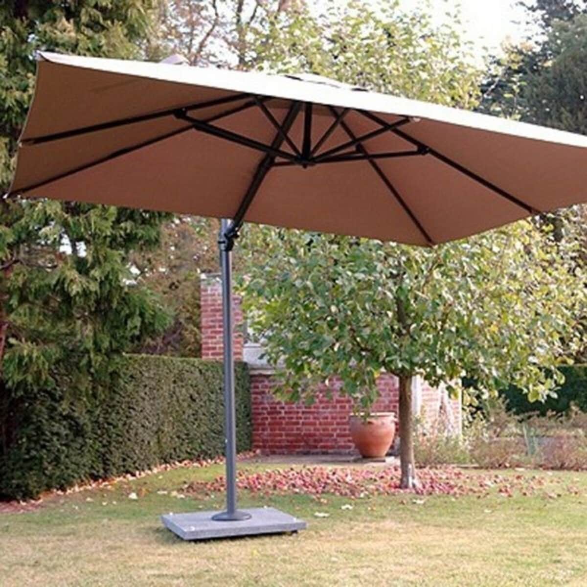 Life Palermo Square 3 x 3m Cantilever Parasol Taupe - (180152037 ...