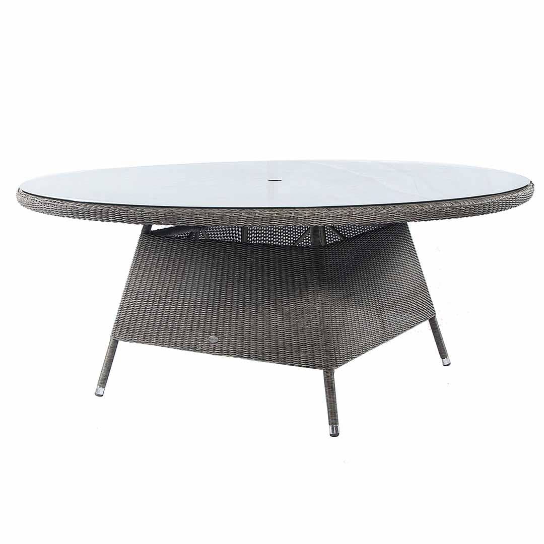 Monte Carlo 1.8m Round Table - Grey - (7709GR) - Garden Furniture World