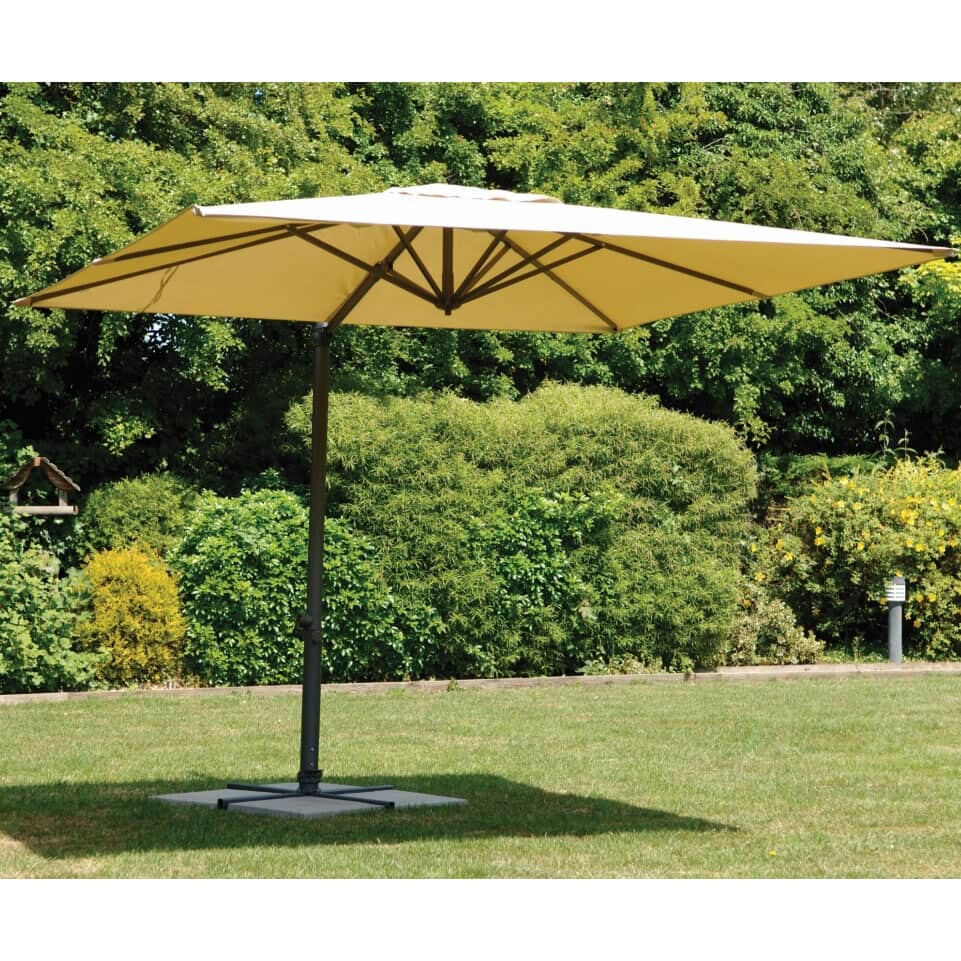 Life Cantilever Parasol 3 x 3m Beige - (83200) - Garden Furniture World