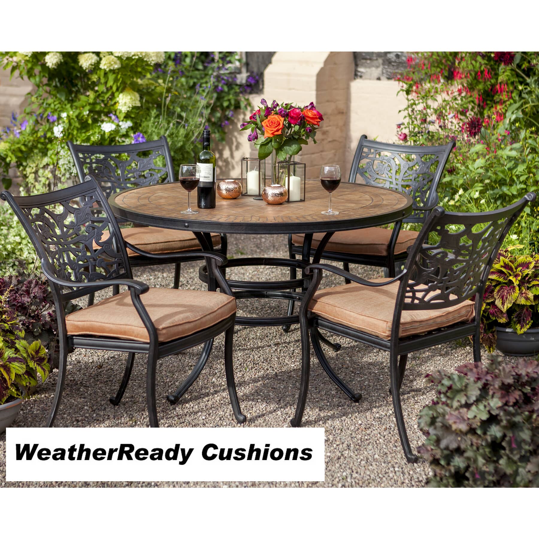 Hartman Celtic Aria 4 Seat Round Set - (CELTARIASET18) - Garden ...