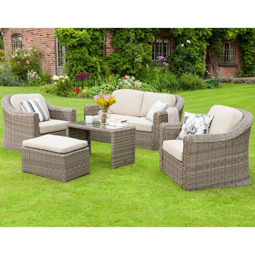 Hartman Bali Lounge Set With Tweed Weather-Ready Cushions - (HBALISET05 ...