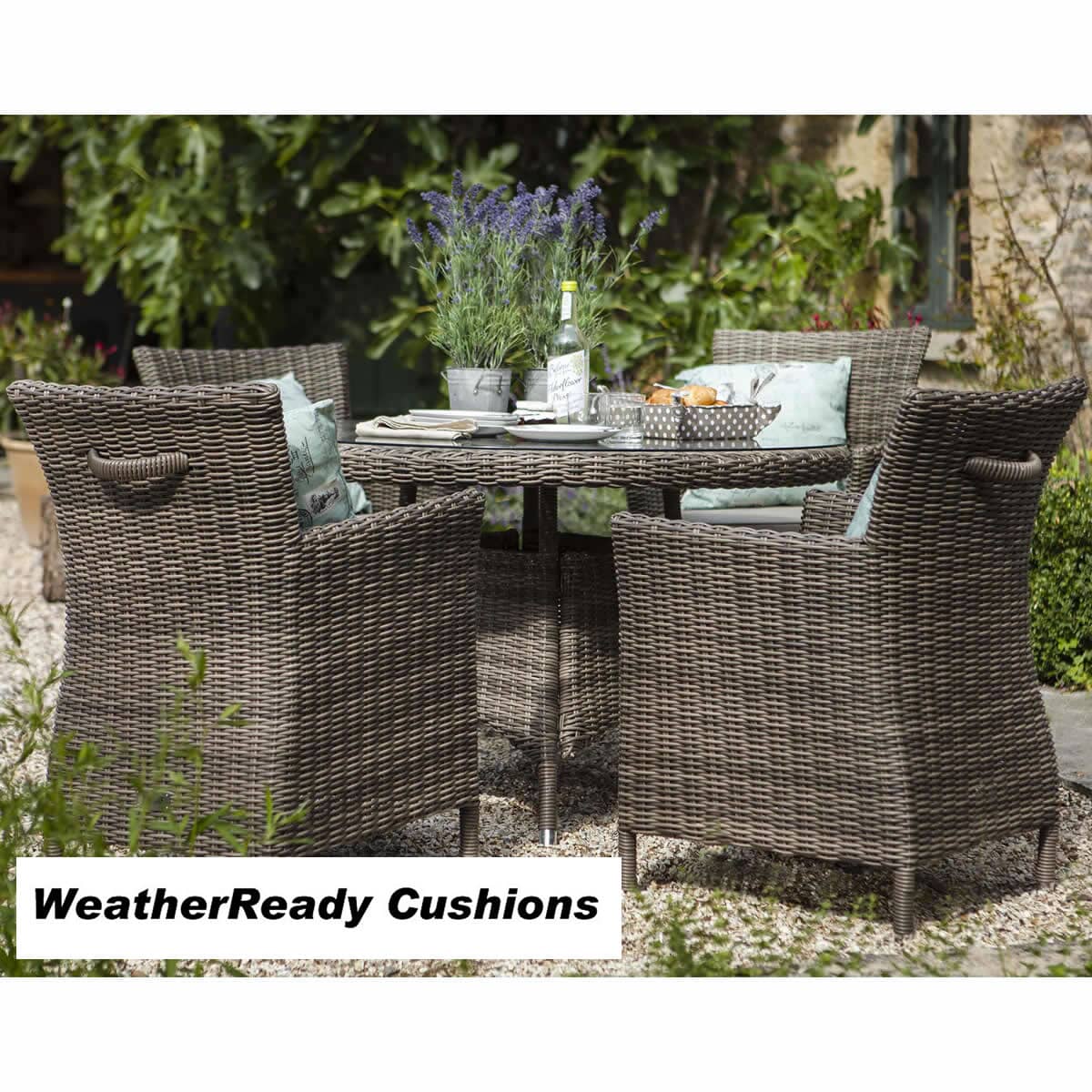Hartman Bali 4 Seat Set - Birch/WeatherReady Tweed - (HBALISET1702 ...