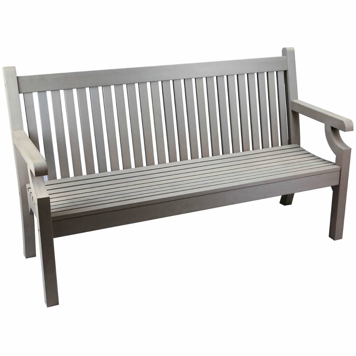 Sandwick 3 Seat Thin Slat Bench Grey - (SAND3SETHBENPBLU) - Garden ...