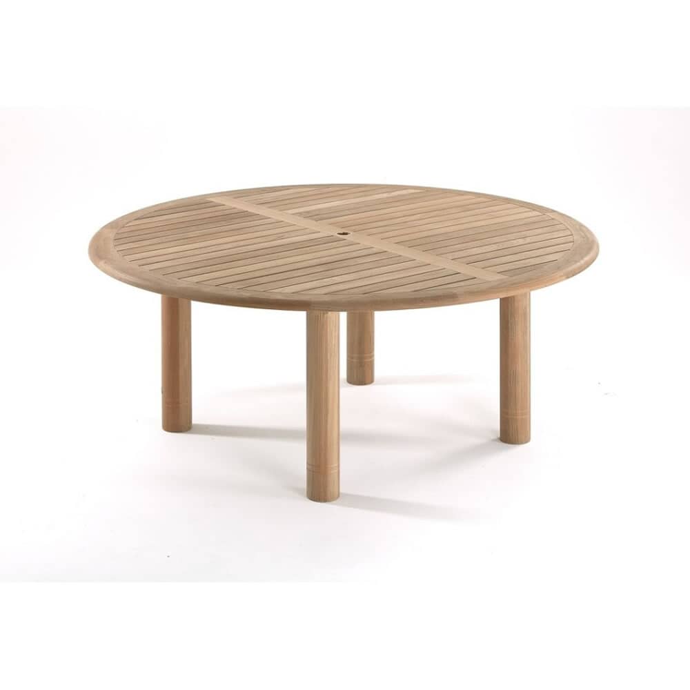 Bramblecrest Woodstock 180cm Round Table - Teak Le (TTRD3) - Garden ...