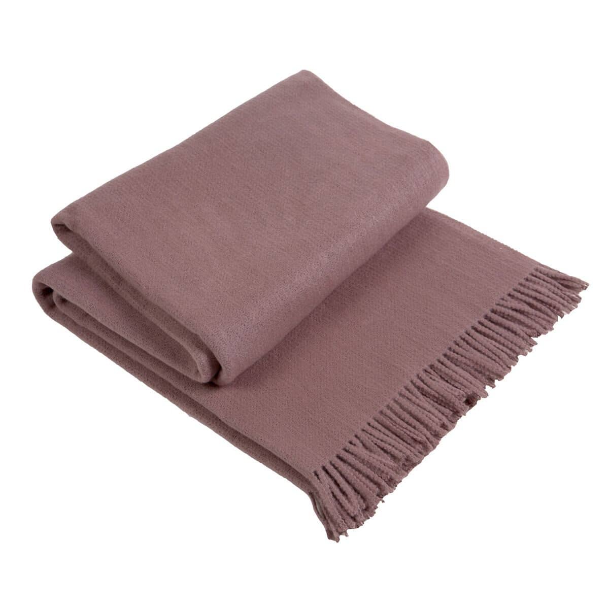 Christy Cosy Throw Plum - JustLinen