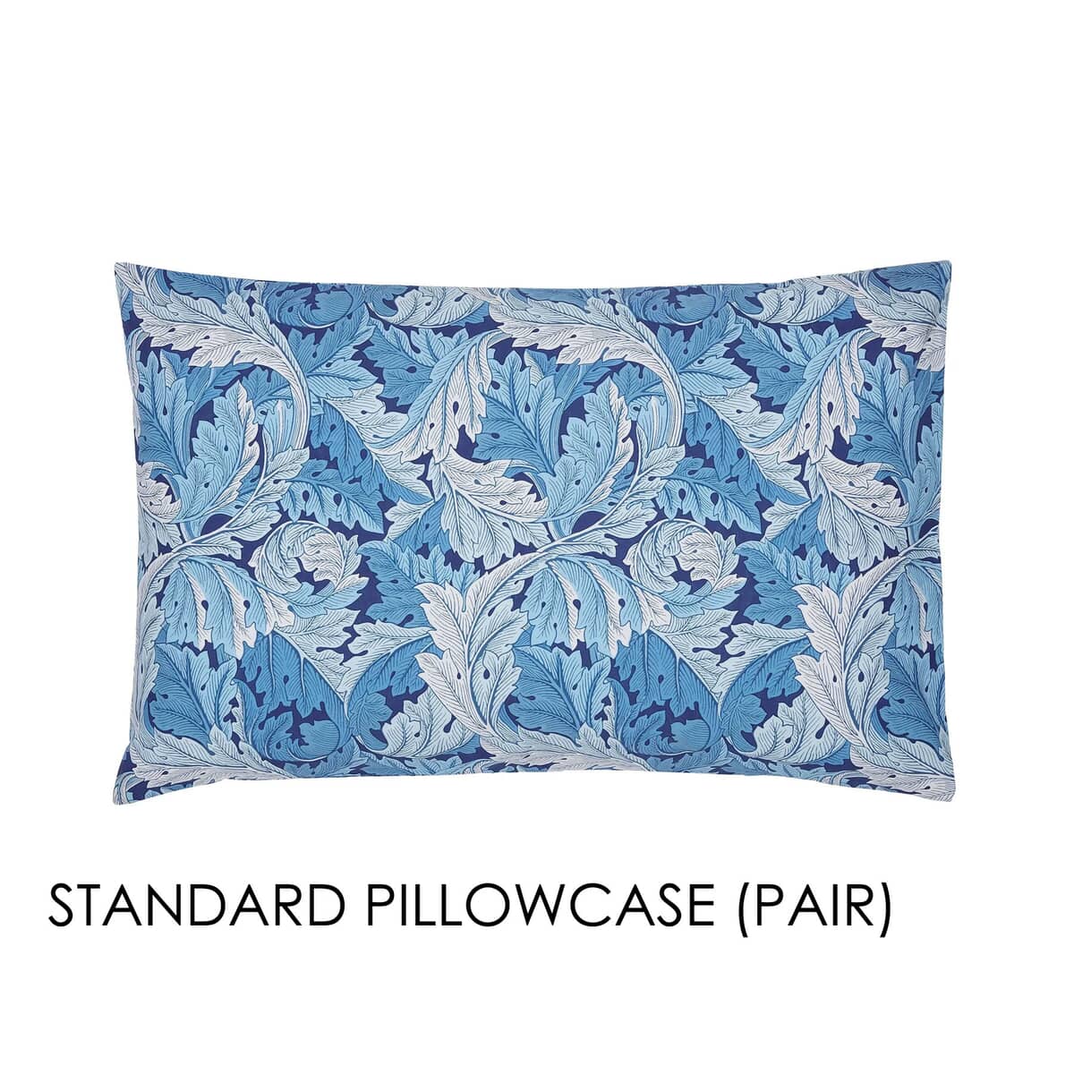 William Morris Acanthus Woad Blue - JustLinen