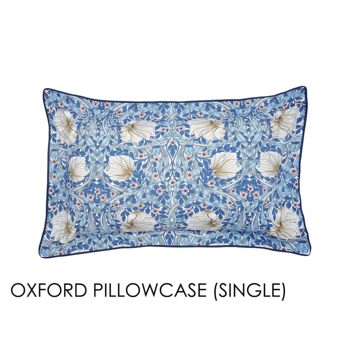 William Morris Pimpernel Woad Blue - JustLinen