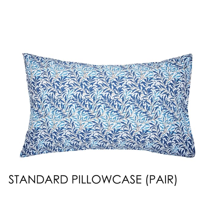 William Morris Pimpernel Woad Blue - JustLinen