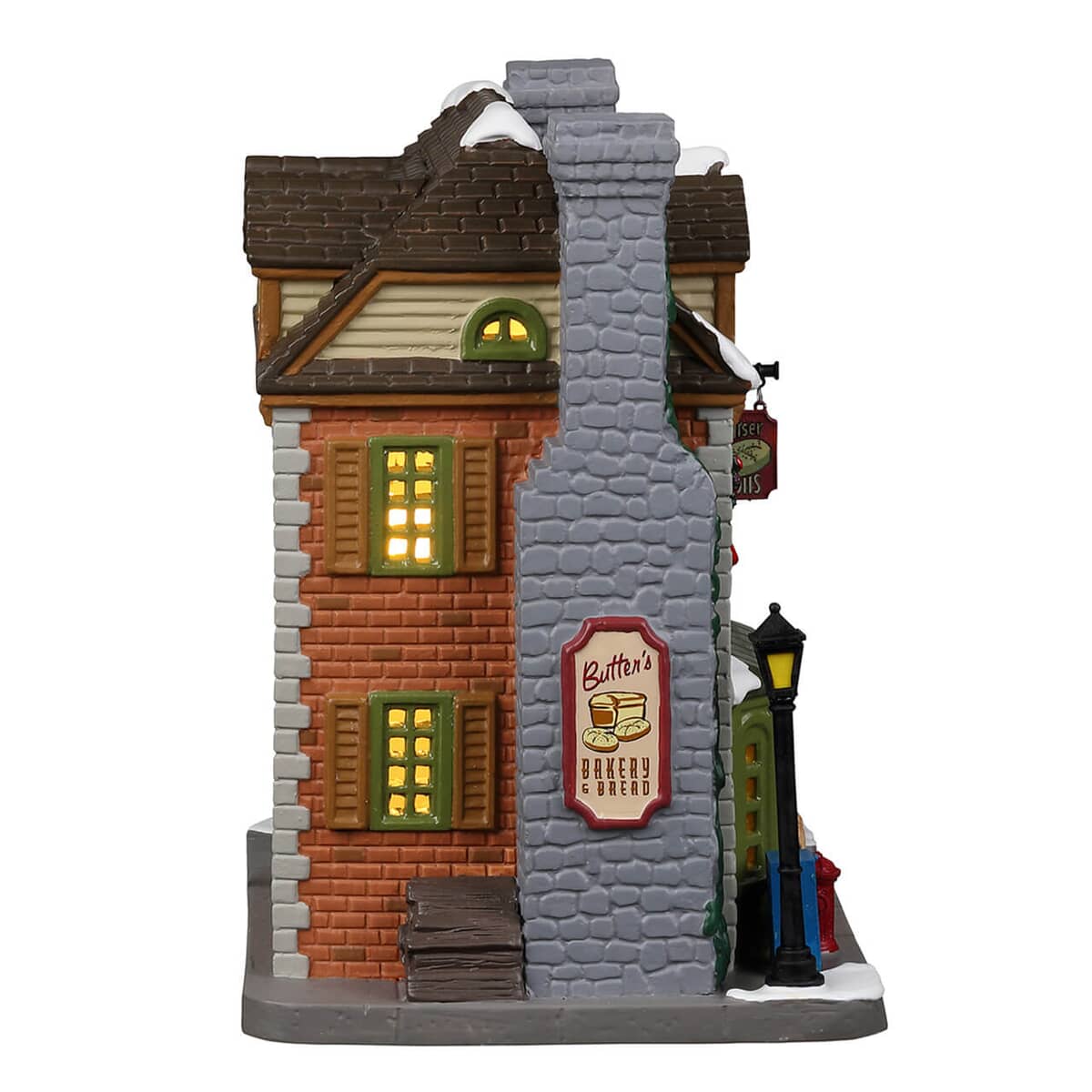 Lemax Christmas Village Butter’s Bakery Bread Battery Operated Led ...