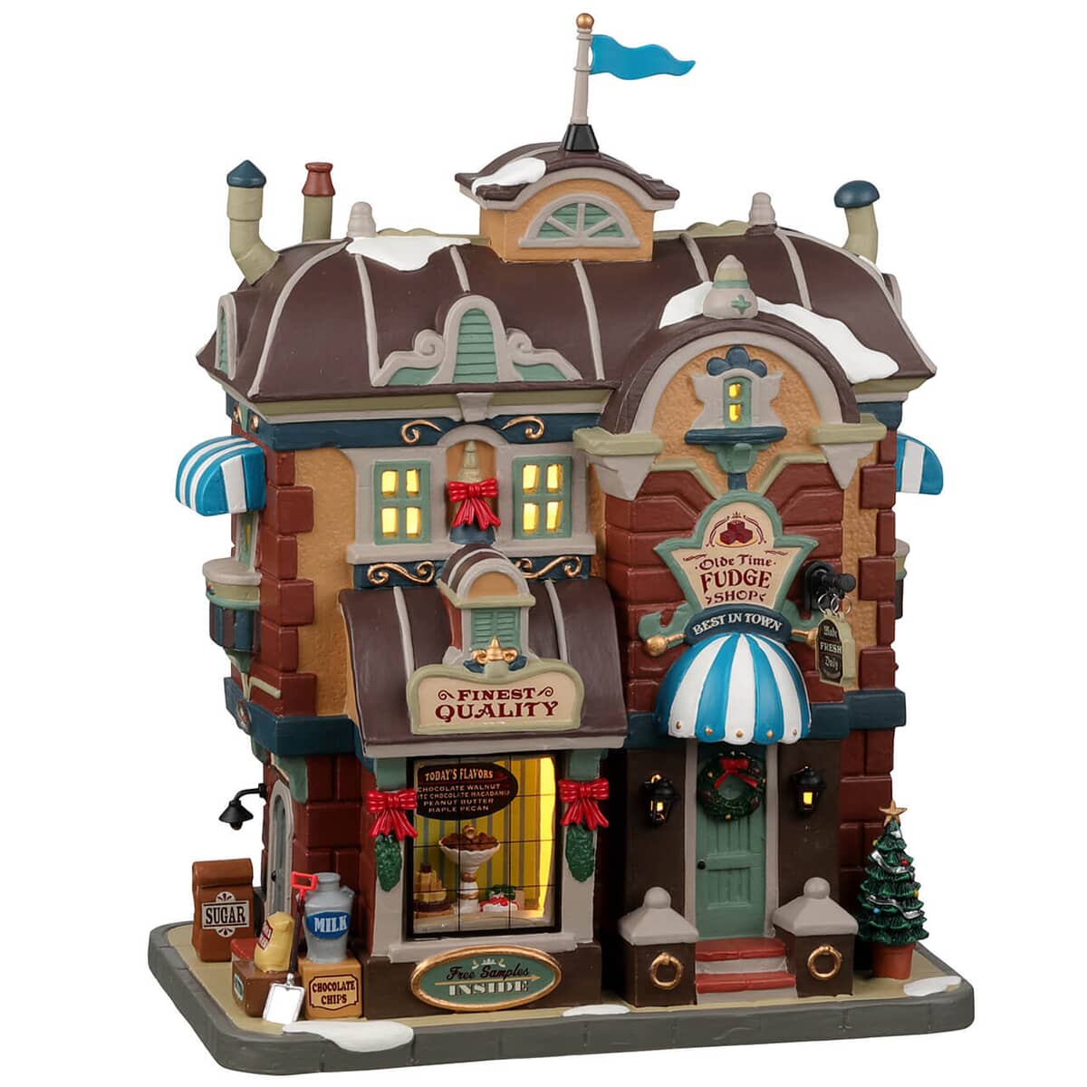 Lemax Christmas Village Olde Time Fudge Shop Battery Operated Led ...