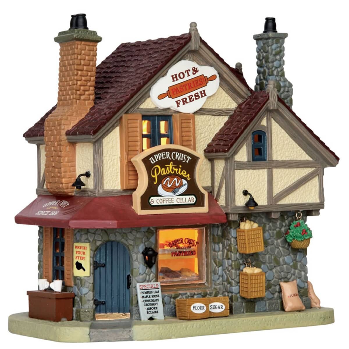 Lemax Christmas Village Upper Crust Pastries And Coffee Cellar - 55928 ...